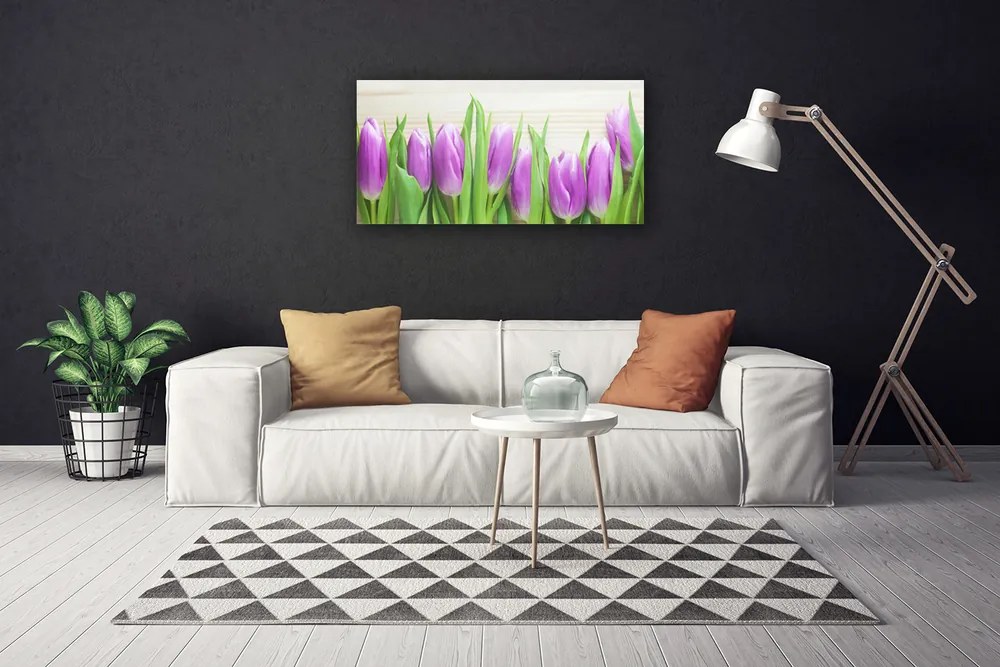 Obraz na plátně Tulipány Květiny Příroda 125x50 cm