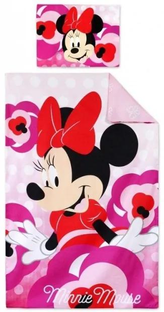Setino - Bavlněné povlečení do dětské postýlky Minnie mouse ❤ (Disney), 90 x 140 cm + 40 x 55 cm