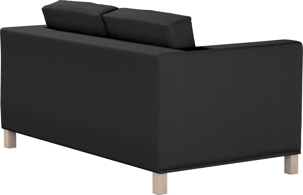 Potah na pohovku IKEA  Karlanda 2-místná, krátký barva černá látka pletený vzor