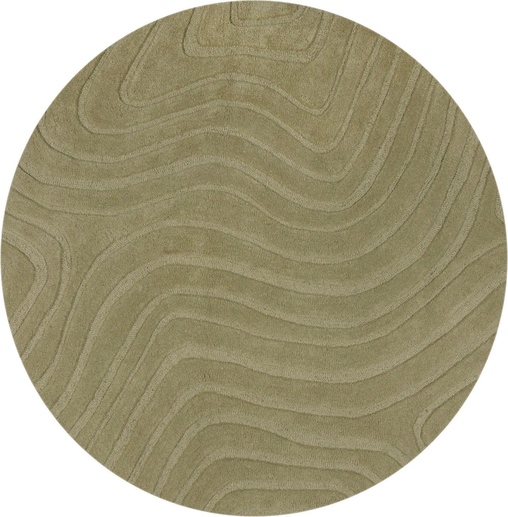 XXXLutz VLNĚNÝ KOBEREC, 160/160 cm zelená Flair Rugs - Online Only koberce & rohožky - 003165044602
