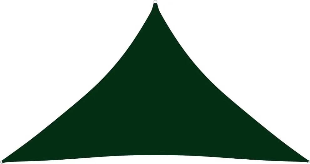 vidaXL Stínící plachta oxfordská látka trojúhelník 3,5x3,5x4,9 m [135120] Barva: Tmavě zelená