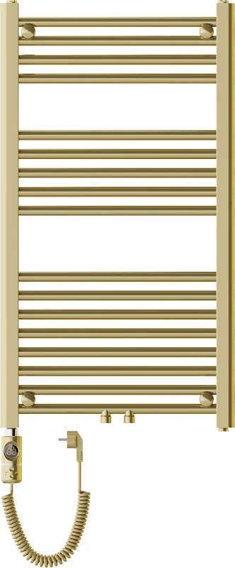 Mexen Mars, elektrické topné těleso 900 x 500 mm, 300 W, zlatá lesklá, W110-0900-500-2300-50