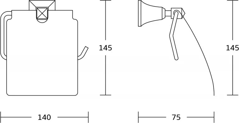 Mexen Dalia držák na toaletní papír, zlatá, 7017333-50