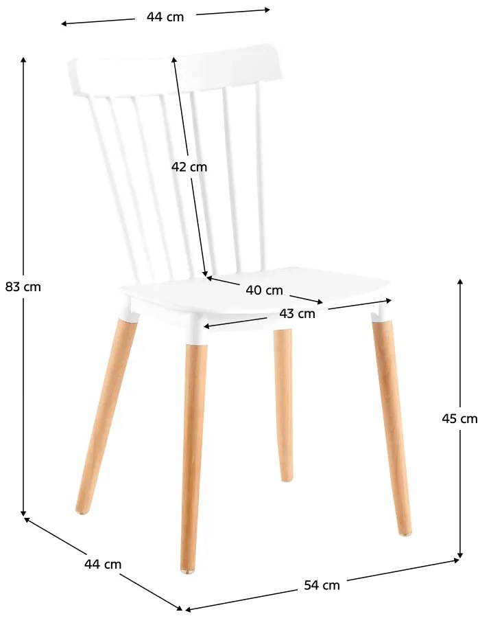 Kondela Jídelní židle, bílá/buk, ZOSIMA