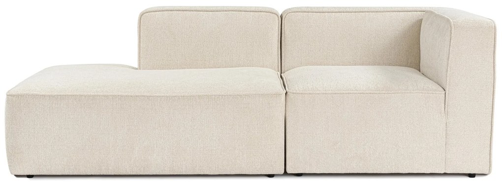 Hanah Home Dvoumístná krémová pohovka MORE M levá 210 cm