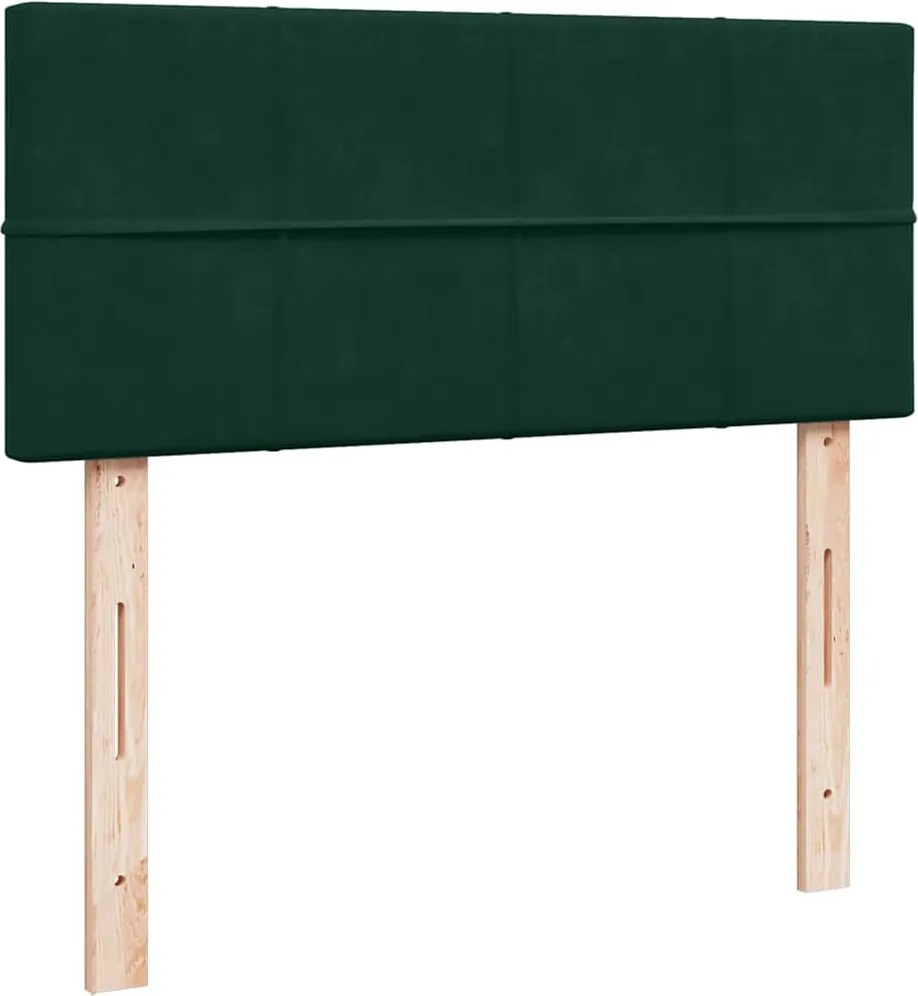 Box spring postel s matrací tmavě zelená 120x190 cm samet 3287689
