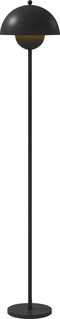 HOMCOM Moderní stojací lampa 155 cm s kuželovým stínidlem, které odráží světlo, s nožním spínačem, patice E27, žárovka není součástí dodávky, pro ložn