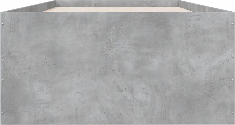 Rám postele betonově šedý 75 x 190 cm kompozitní dřevo 3280982