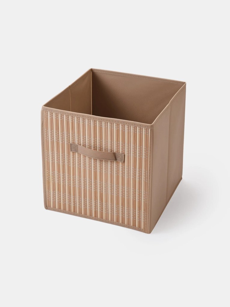 Sinsay - Úložný box s bambusovým čelem - béžová