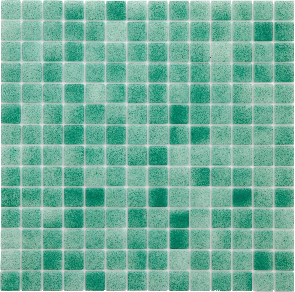 Hisbalit Obklad mozaika skleněná zelená ADRIATICO 2,5x2,5 (33,3x33,3) cm - 25ADRILH