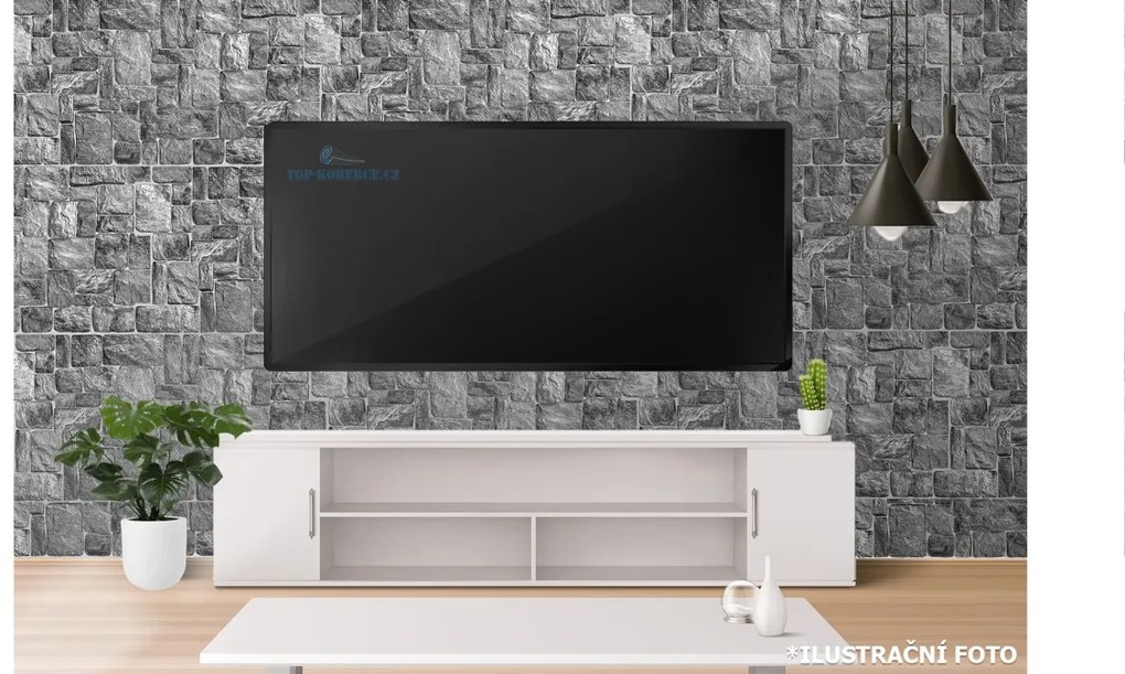 3D obkladový panel PVC Kámen přírodní šedý (490 х 980 mm)