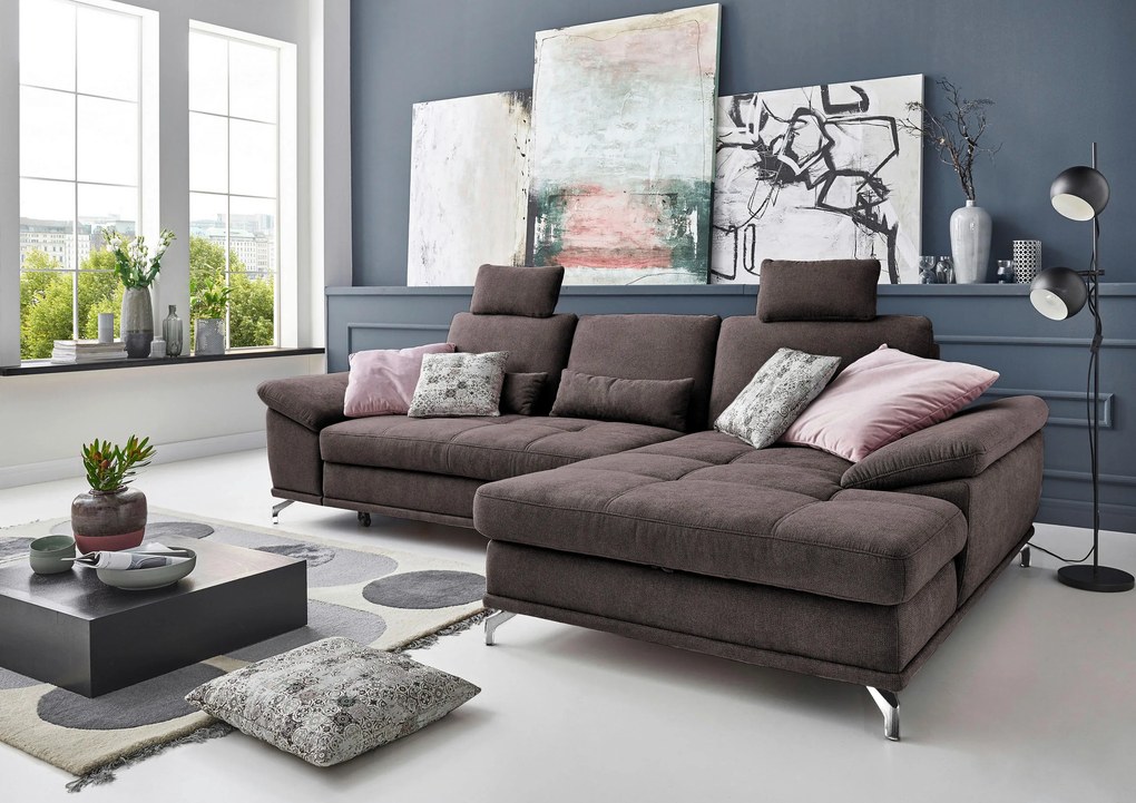 XXXLutz ROHOVÁ SEDAČKA, textil, tmavě hnědá Sit & More - Sedací soupravy - 000144005511