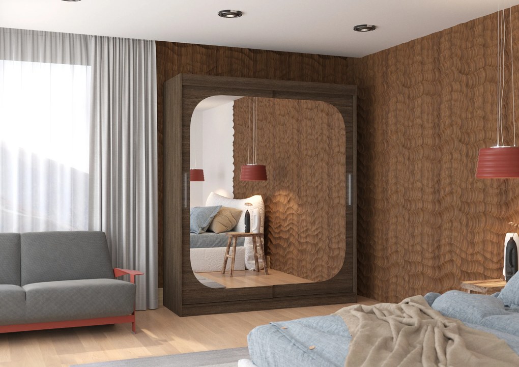 ADRK Furniture Posuvná skříň s zrcadlem ARIZONA 180 ADRK-SW-ARI-CH-180