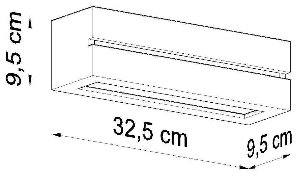 Nástěnné svítidlo Vega, 1x bílé keramické stínítko