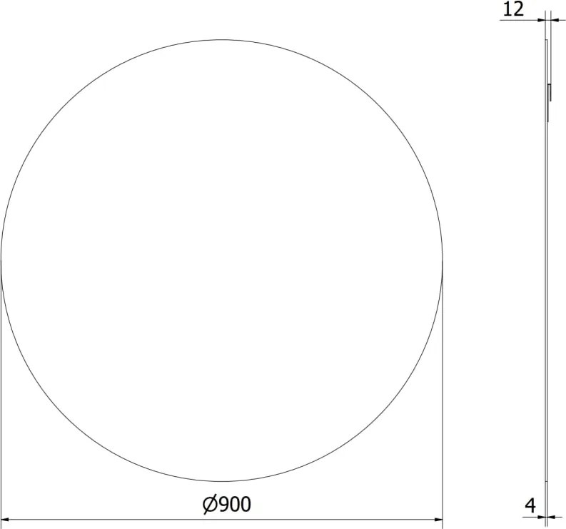 Mexen Alto koupelnové zrcadlo kulaté 90 cm - 9853-090-090-000-00
