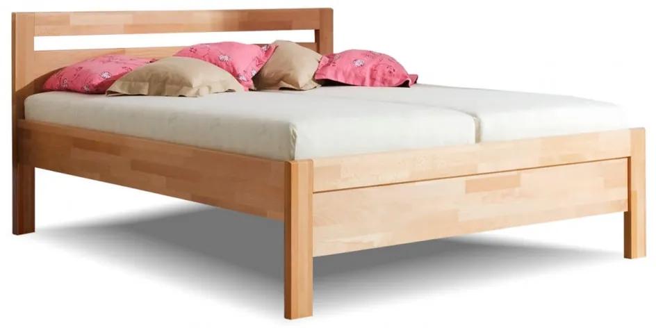 Zvýšená postel z masivu Karlo, masiv buk cink BMB, 160x200 cm, Přírodní lak