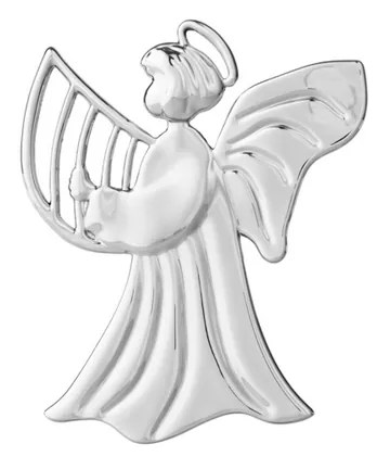 Vánoční ozdoba Harp Angel Silver 7 cm Rosendahl