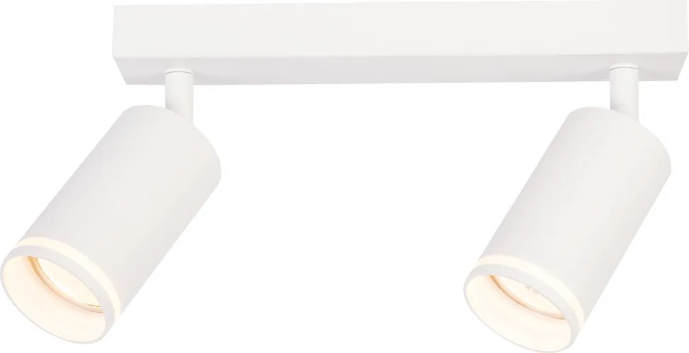 Bodové svítidlo Pipe Ring, 2x bílé kovové stínítko, w