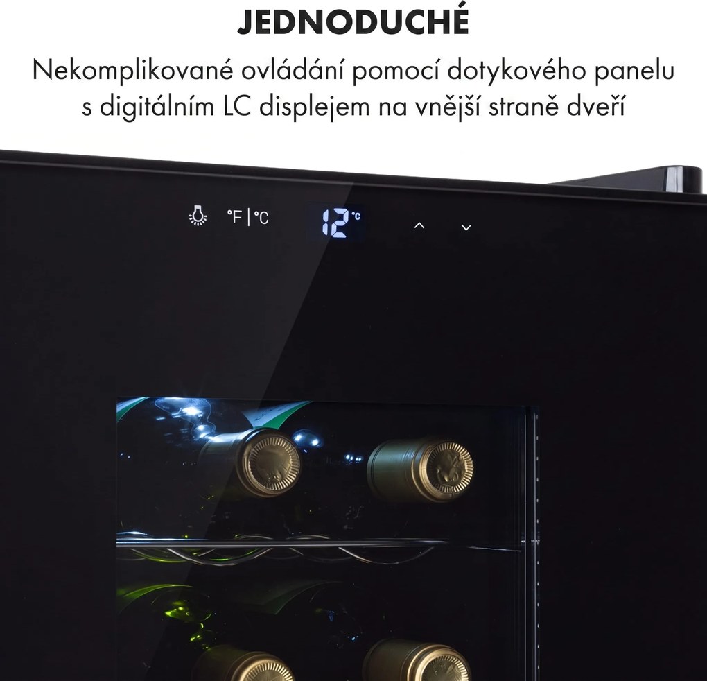 Klarstein Bellevin 18 Uno, vinotéka, 52 litrů, 11-18 °C, 1 zóna