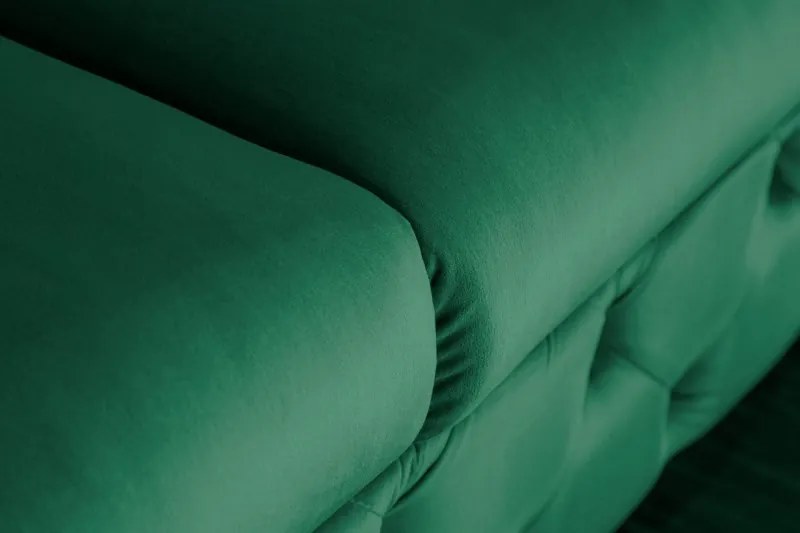 Smaragdová sametová pohovka Modern Barock