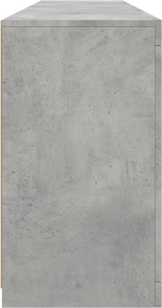 Příborník s LED osvětlením betonově šedý 162 x 37 x 67 cm 3208998