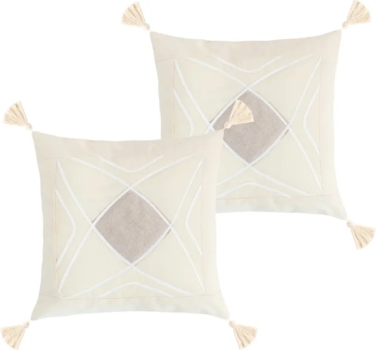 Bellatex Povláček PERU SET 2ks Béžová 40x40 cm