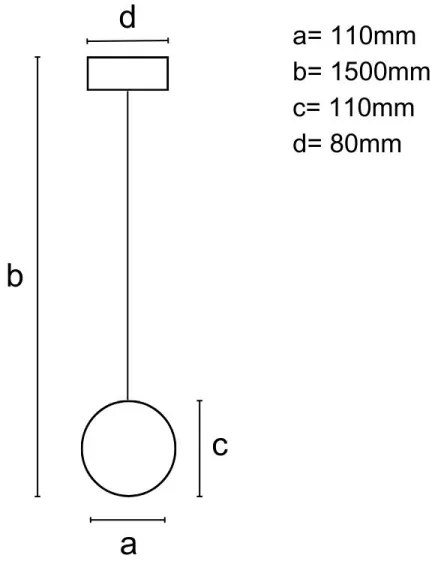 Lustr na lanku 1xGU10/10W/230V pr. 11 cm masiv/jasan