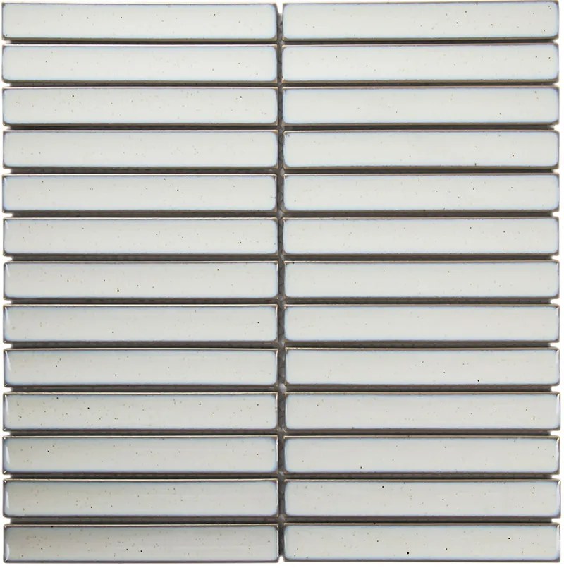 FIN Keramická mozaika bílá Mozaika Vintage White Speckle 2x14,5 (29,6x29,9) cm - SEF20120