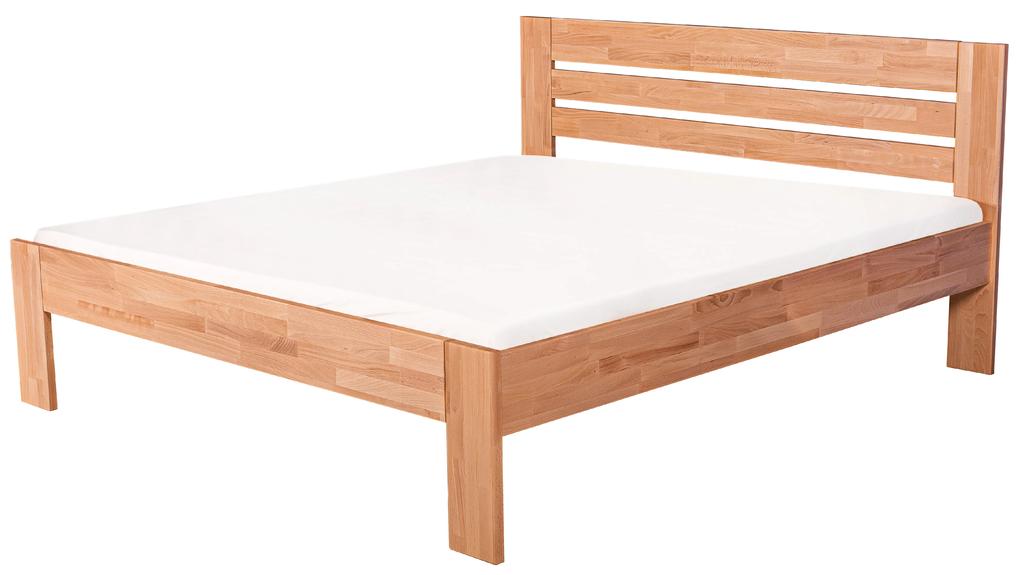 Masivní postel AMANDA - Solwo Design Dřevo a odstín oleje: BUK Cink - Olej odstín BO105, Rozměr spací plochy: 220x200