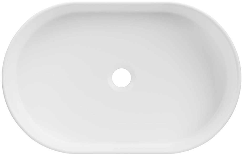 Invena Glamour Trend, oválné umyvadlo na desku 500x325x122 mm, bílá lesklá, INV-CE-63-W01-L
