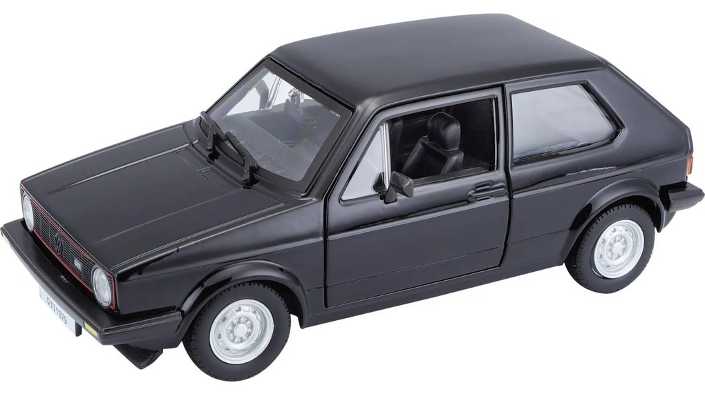 Kovový model bburago volkswagen golf mk1 gti black