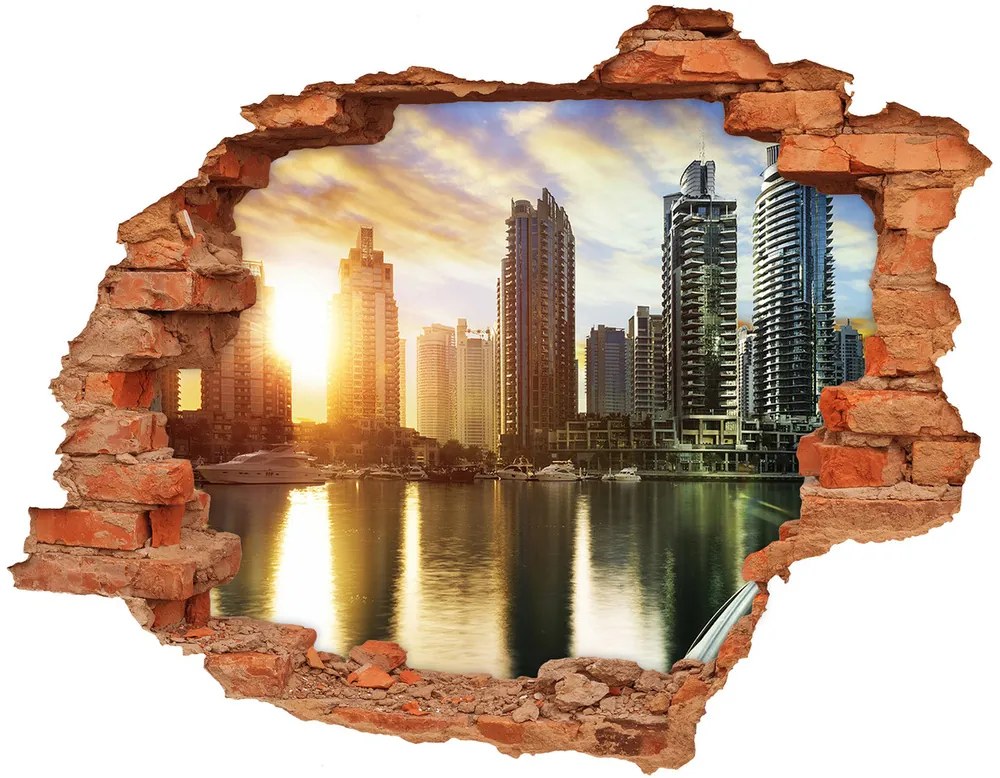 Wallmuralia Fototapeta díra na zeď 3D Dubaj západ slunce 90x70 cm