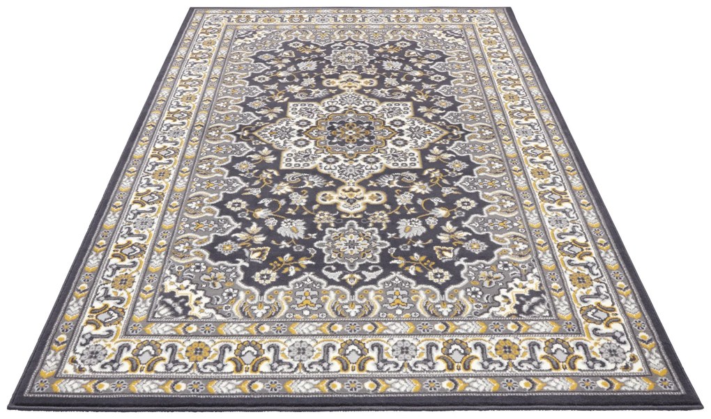 Nouristan - Hanse Home koberce Kusový koberec Mirkan 104106 Darkgrey - 80x250 cm