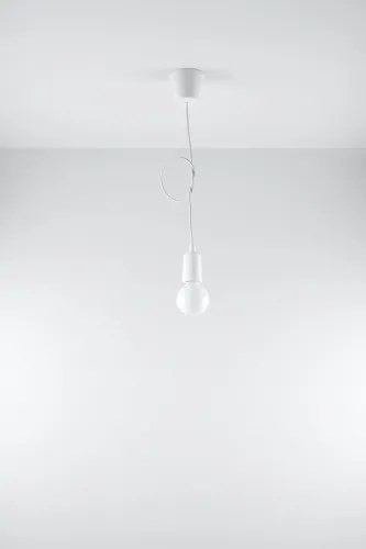 Lustr SOLLUX Diego 1 E27 1x60W bez zdroje SL.0569 bílá