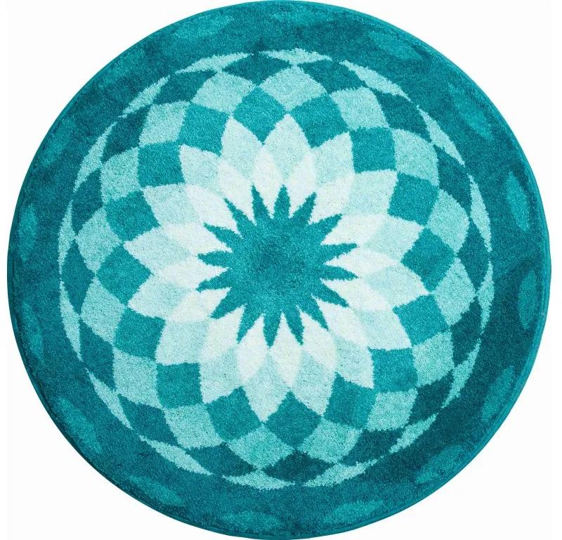 Koupelnová předložka Grund Mandala - Zahrada klidu tyrkysová Typ: 100x100 cm kruh