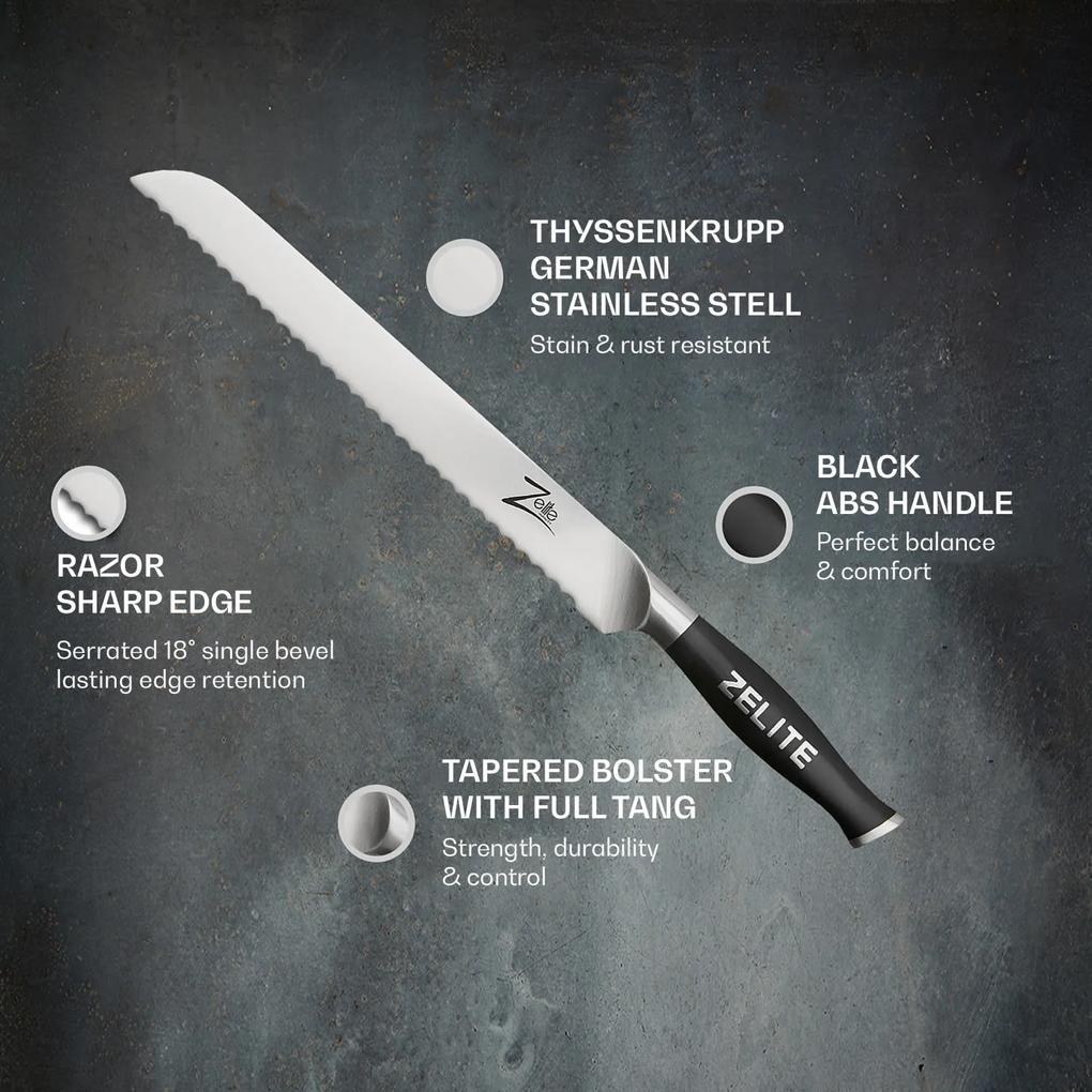 Comfort Pro, 10" nůž na chléb, 56 HRC, zoubkovaný okraj