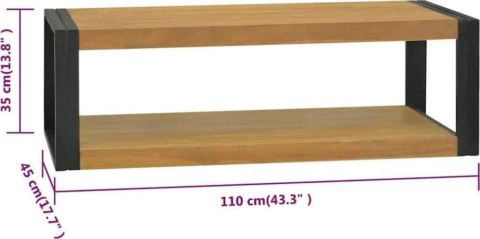 Koupelnová skříňka 120 x 45 x 35 cm masivní teakové dřevo 338232