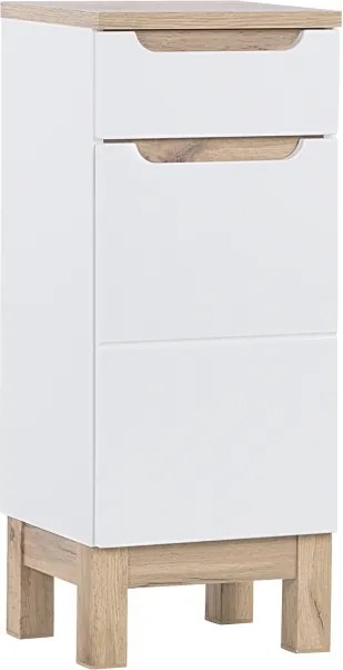 MAXIVA Dolní stojatá skříňka - BALI 810 white, bílá/lesklá bílá/dub votan