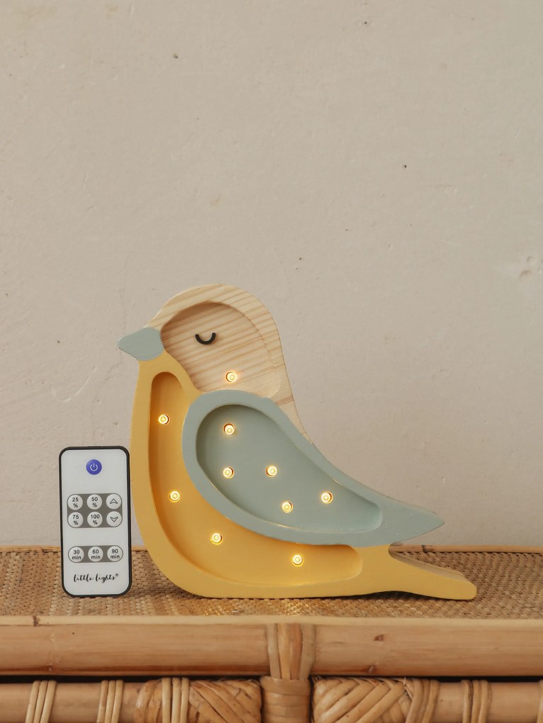 Little Lights Lampa Little Lights Bird Mini Khaki Light Mustard