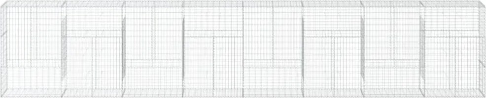 Gabionový koš s víkem 800 x 50 x 150 cm pozinkované železo 3295161