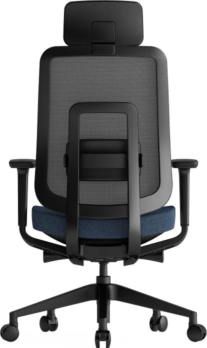 Office Pro Kancelářská ergonomická židle K42  SP – síť/ čalouněná, modrá