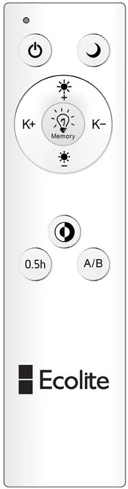 LED sv.,max.40W,2600lm,CCT,3000-6500K,IP20,bílá