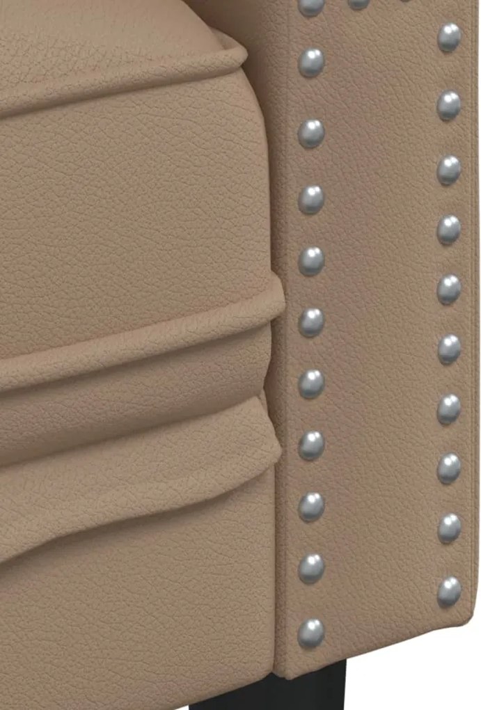 2dílná sedací souprava Chesterfield cappuccino umělá kůže 3209279