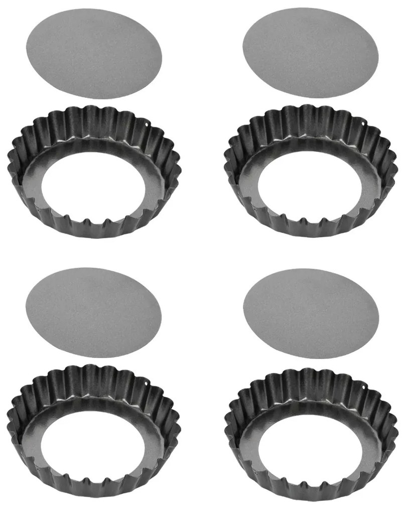 TESCOMA Forma s vlnitým okrajem a odnímatelným dnem DELÍCIA ø 10 cm, 4 ks
