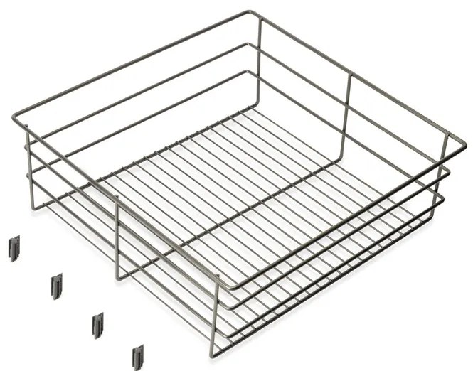 EMUCA Drátěný koš do rámu Quartz – titan Šířka rámu (mm): 900