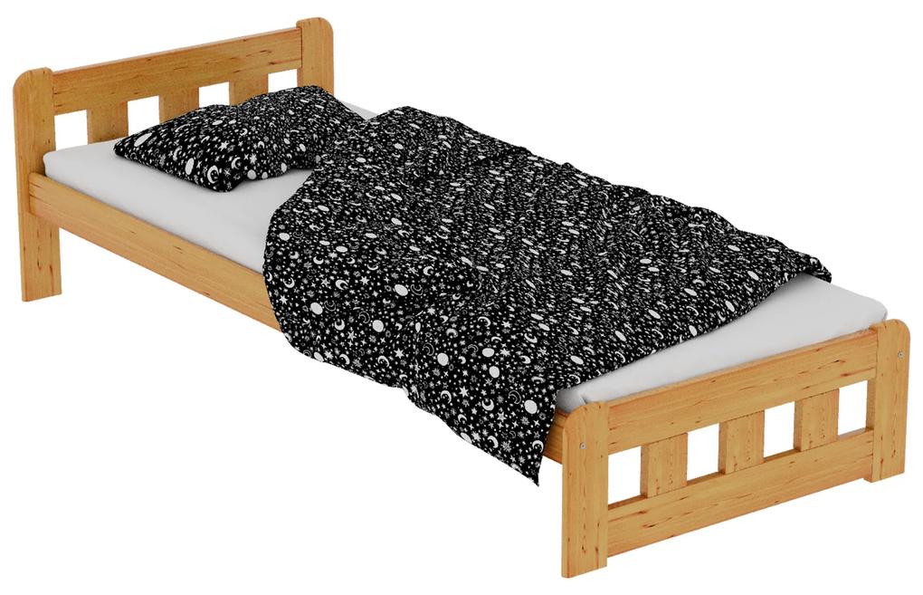 Maxi Zvýšená postel z masivu Nikola 90 x 200 cm - barva Olše