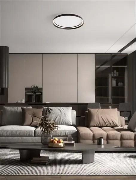 LED stmívatelně černá moderní stropní svítidlo Ormi