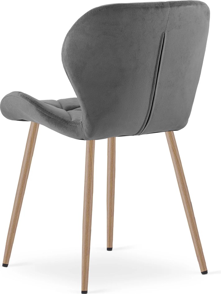 Jídelní židle MANGO VELVET, tmavě šedá