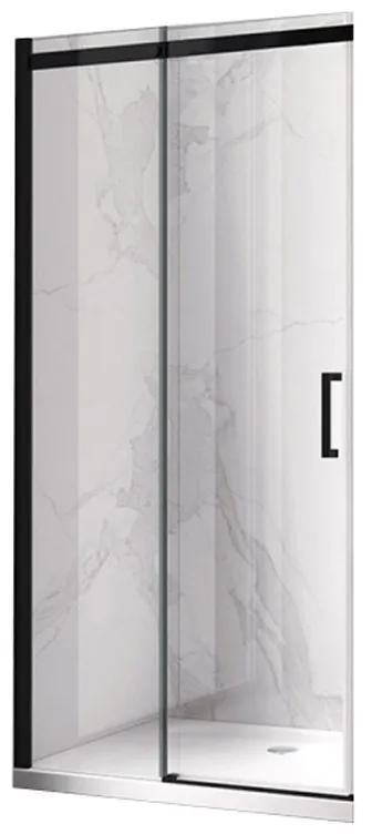 BPS-koupelny Posuvné sprchové dveře HYD-PD09 120 černá/transparent pro instalaci do niky
