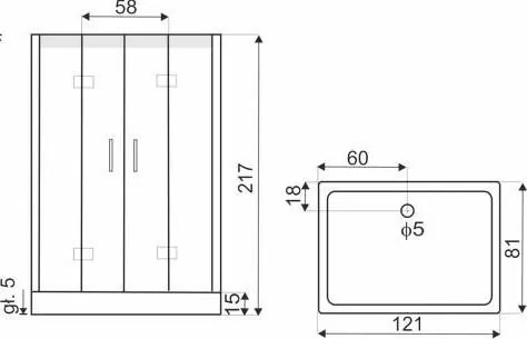 Aplomo Tulu-Tulu 121x81x217 masážní sprchový box